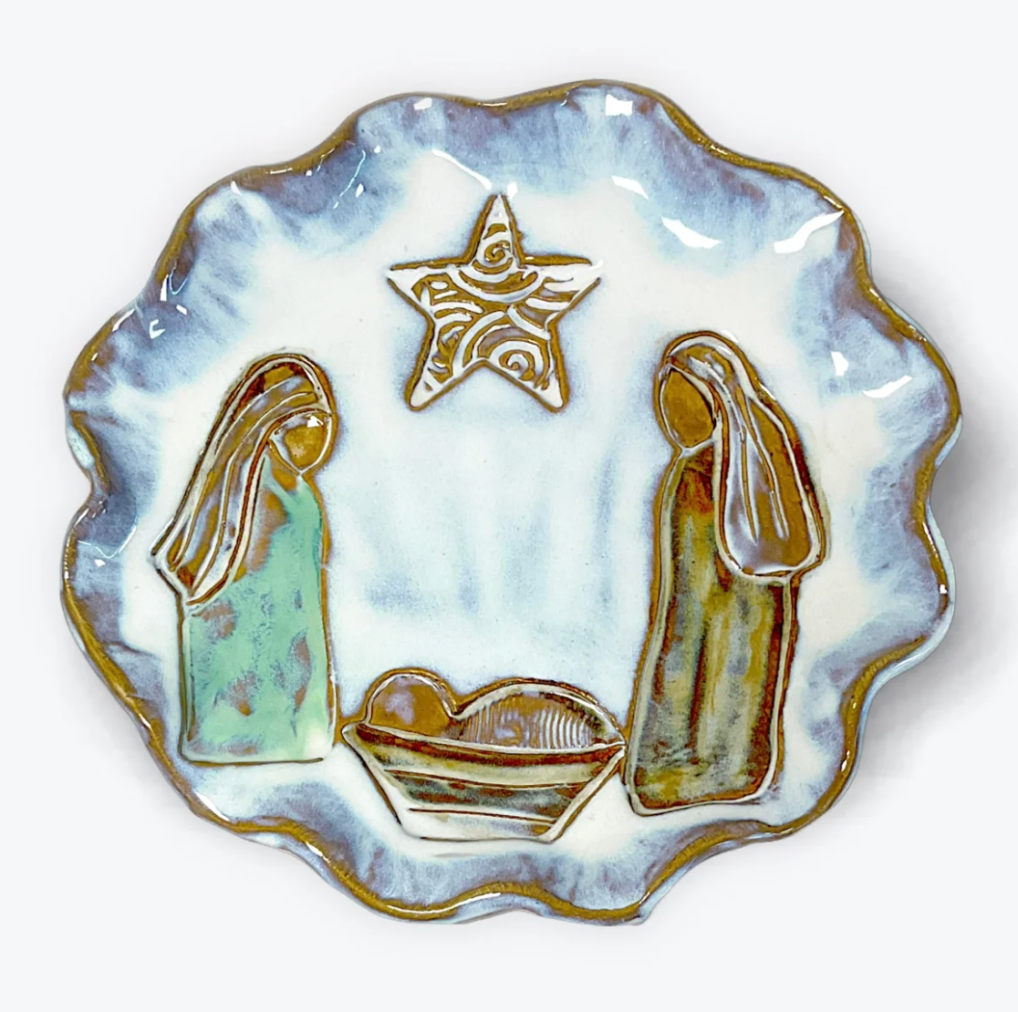Tab Boren Pottery Nativity Plate – The Stompin' Grounds